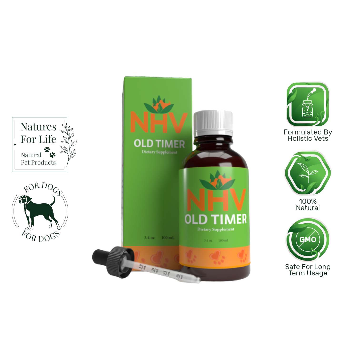 NHV Old Timer For Dogs (100ml). Arthritis, Muscle and Joint Discomfort ...
